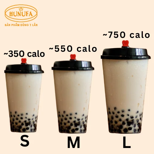 Cách chọn size ly để biết 1 ly trà sữa bao nhiêu calo?