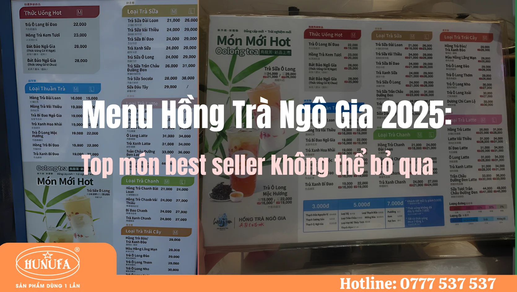 Menu Hồng Trà Ngô Gia: Top món best seller không thể bỏ qua