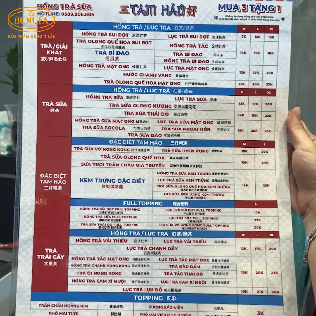 Hồng trà Tam Hảo – Review giá cả và menu đồ uống hấp dẫn